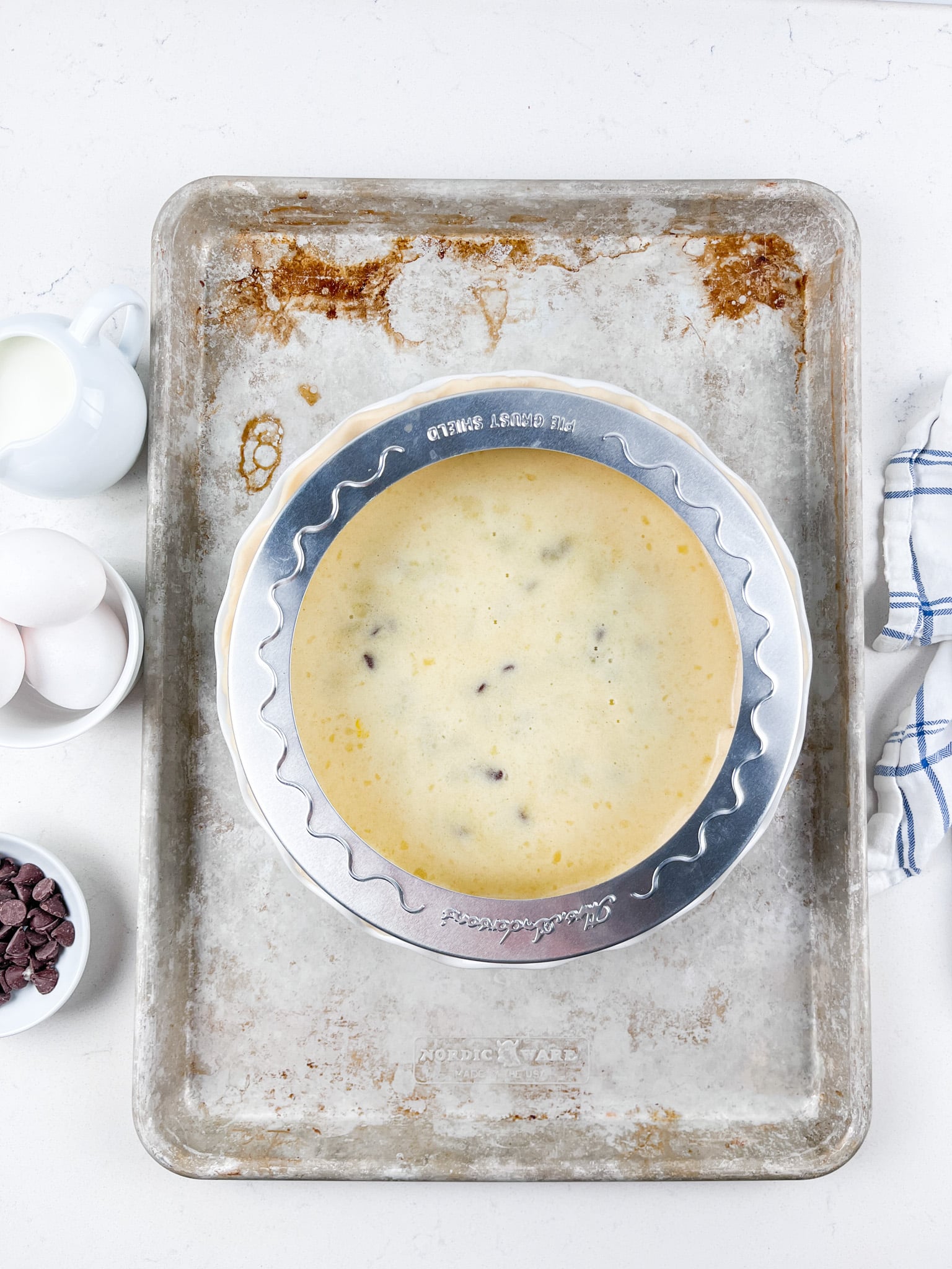 Chess Pie with Chocolate Chips - Crazy for Crust