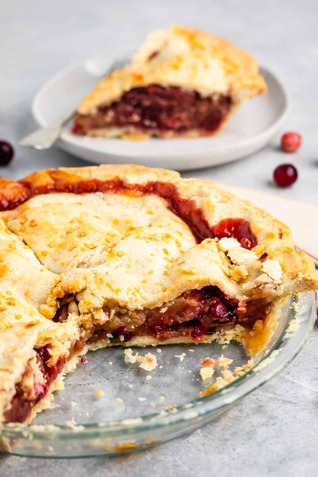 Apple Cranberry Pie - Crazy for Crust