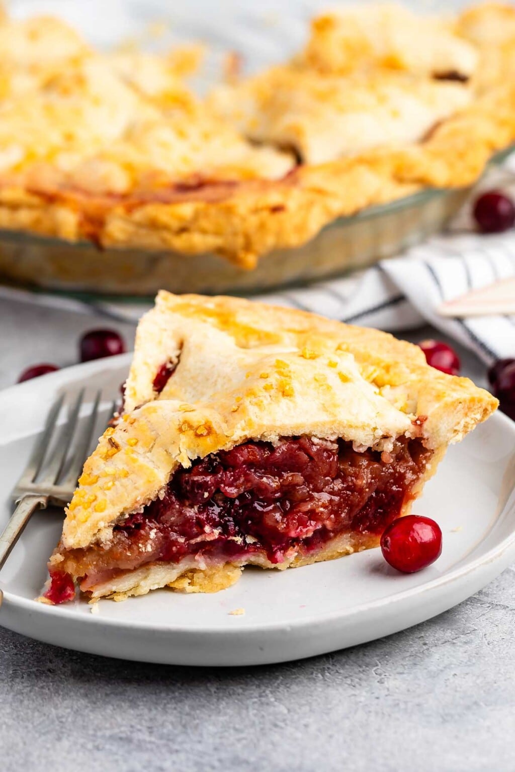 Apple Cranberry Pie - Crazy for Crust