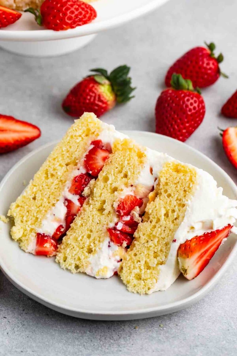 Strawberry Shortcake Layer Cake - Crazy for Crust